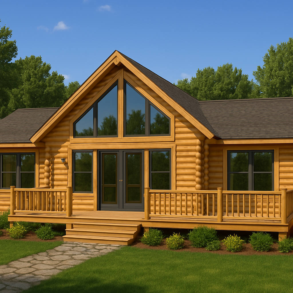 The Lake Front Log Home Plan - Log Home Kit – OrganicGoods.com